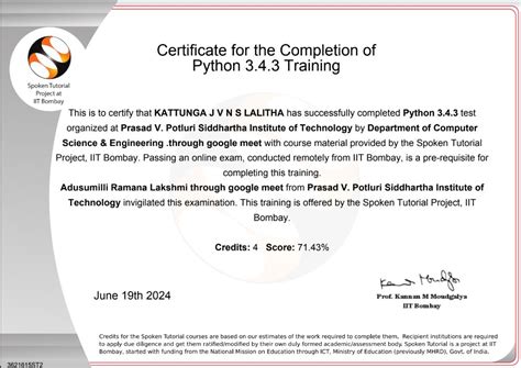 Lalitha Kattunga On Linkedin Python Iitbombay Programmingjourney Spokentutorial