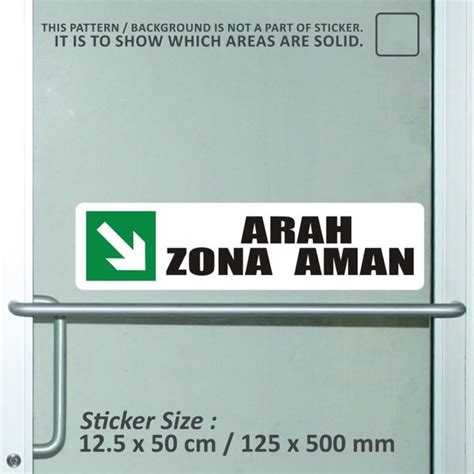 Jual Sticker Safety Sign Bekasi Murah Arah Zona Aman Wslpc048 Di Lapak