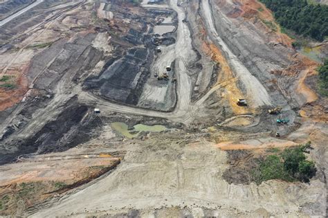 premium photo aerial view industrial of opencast coal mining with