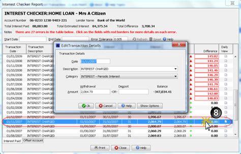 Mortgage Saver Software Check For Errors Help Topic