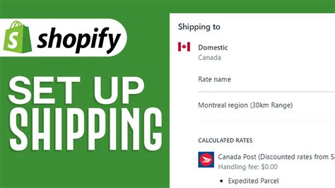 How To Setup Shipping On Shopify Step By Step Youtube