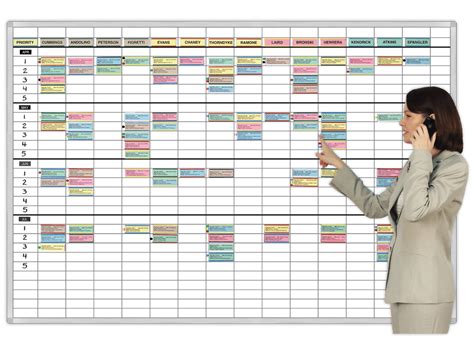 Gridded Magnetic Dry Erase Whiteboard