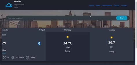 Ahmed Goweda On Linkedin Share This Simple A Weather Appby Javascript And Bootstrap And Css Stay
