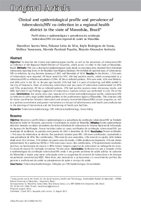 Pdf Perfil Clínico E Epidemiológico E Prevalência Da Coinfecção