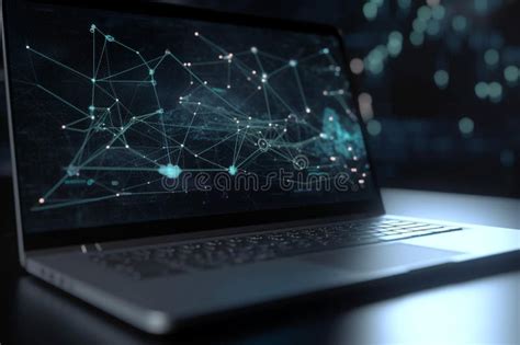Analytics And Big Data Technology Concepts With Laptop And Network