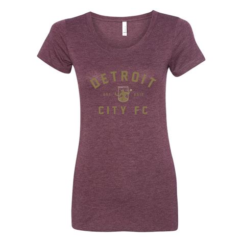 Dcfc Est 2012 T Shirt Maroon Detroit City Football Club Store