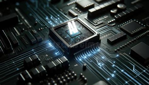 Digital Evolution AI Chip Integration On Circuit Board An Artificial