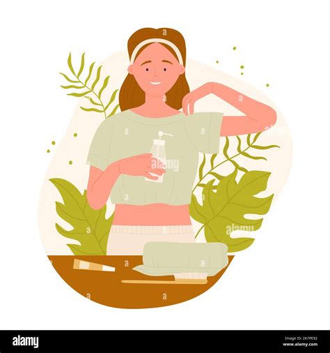 Botanical Skincare Routine Woman Face Care Products Natural Cosmetics