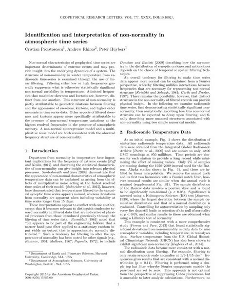 Pdf Identi Cation And Interpretation Of Non Normality In Scholar