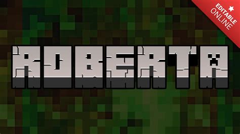 Roberta Minecraft Logo Text Effect Generator