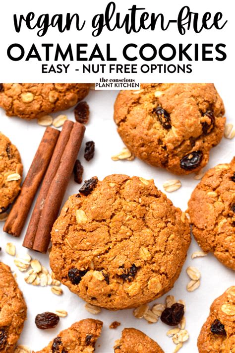 Vegan Gluten Free Oatmeal Cookies The Conscious Plant Kitchen