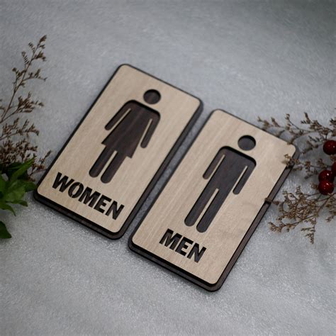 Custom Toilet Door Signs Directional Restroom Sign Gender Bathroom Symbol Toilet Signage Etsy