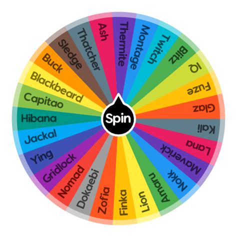 Operator Random Pick R6 Atack Spin The Wheel Random Picker