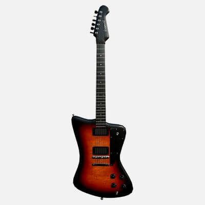 Firebird Electric Guitar 07 - Dark Wood 3D Model by gsommer