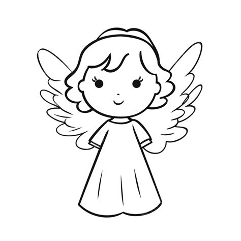 Dibujos De Angelitos Para Colorear Vsun