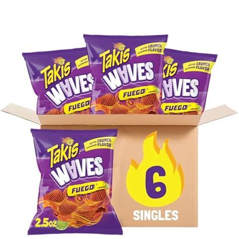 Takis Waves Fuego Spicy Wavy Potato Chips Hot Chili Pepper Lime