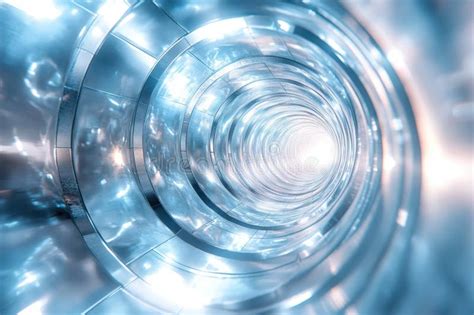 A Bright Swirling Tunnel Of Light Creating A Mesmerizing Depth Illusion In A Futuristic