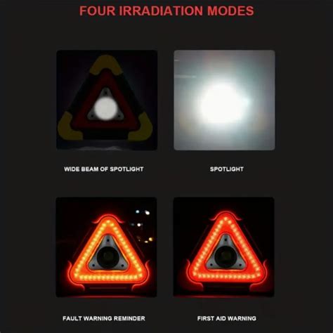 2 In 1 Emergency Triangular Roadside Warning Light Eaxibuy