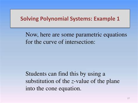 Ppt Solving Polynomial Systems With Nspire Cas Powerpoint
