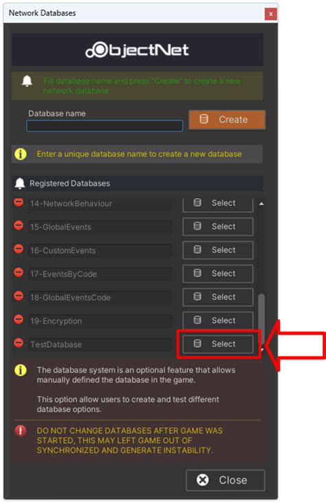 Changing Database