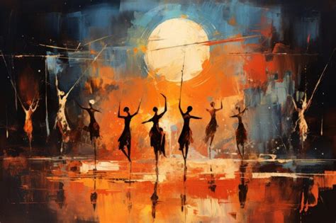 Premium Ai Image Graceful Moonlit Dancers Moving In Perfect Synchrony