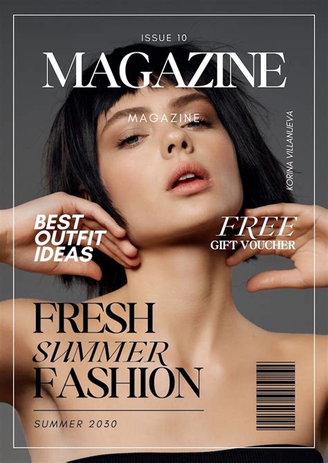 Customizable Magzine Cover Page Canva Editable Various Designs Etsy