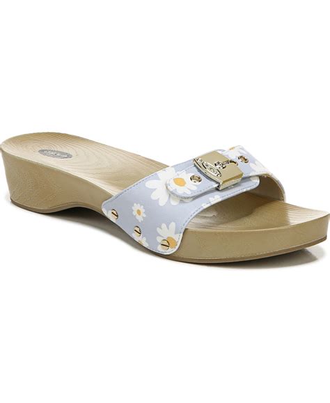 Dr Scholls Womens Classic Slide Sandals Womens Shoes In Blue Dawn