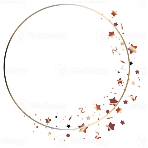 A Circle With Confetti Falling From It 51126019 Png