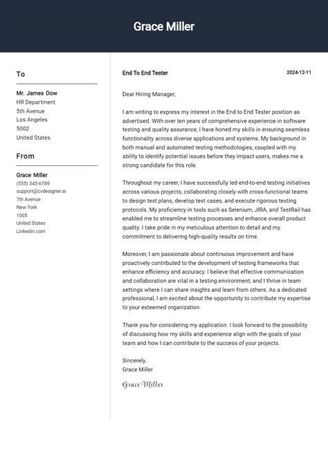 24 Accessibility Tester Cover Letter Examples And Templates For 2025