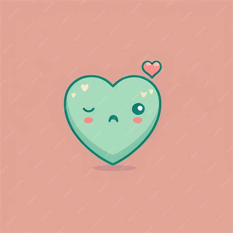 Premium Photo Cute Heart 2d Illustration Cartoon Character Valentines
