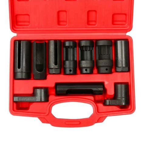 Automotive Tools Sample Customization Garage Tools 10pcs Offset Oxygen Sensor Switch Socket