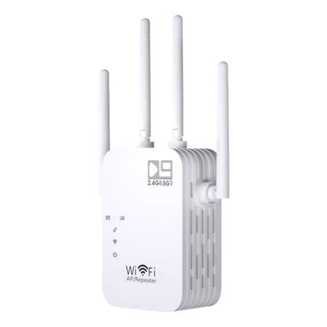 Répéteur WiFi Puissant 1200Mbps Amplificateur WiFi 5 8GHz 2 4GHz Extender Double Bande