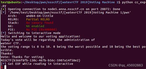 Nssctf刷题笔记pwn7—— Watevrctf 2019 Voting Machine 1nssctf Pwn Shaokao Csdn博客