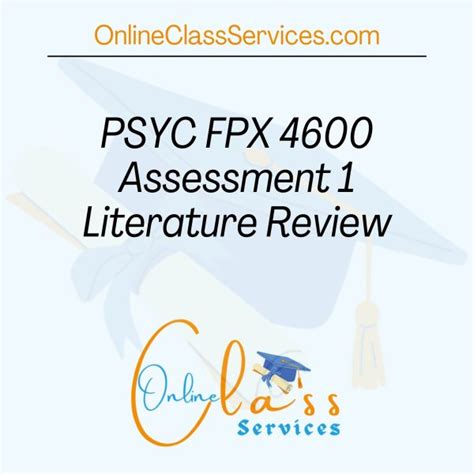 PSYC FPX 4600 Assessment 1 Literature Review