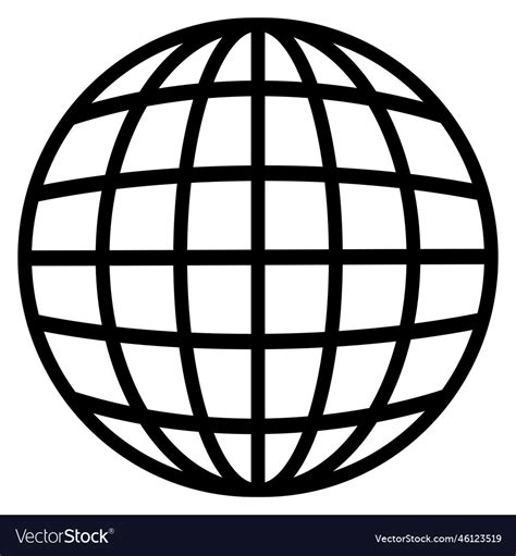 Black Earth Icon Globe Icon World Sign Royalty Free Vector