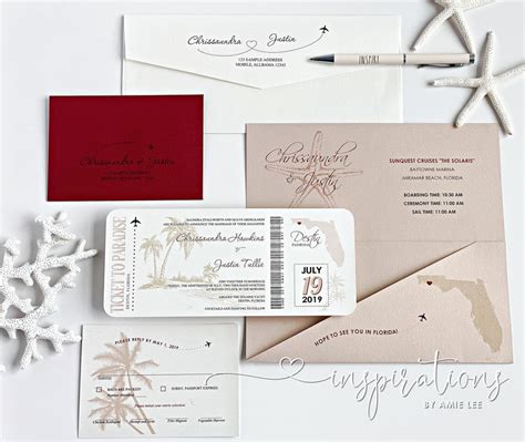 Boarding Pass Wedding Invitations Destination Wedding Etsy
