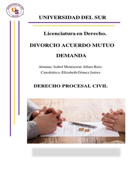 Divorcio Acuerdo Mutuo Pdf Divorcio Matrimonio