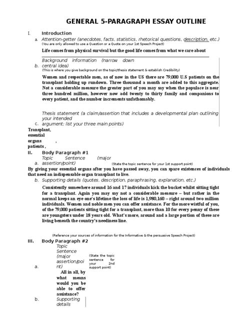 5 Paragraph Essay Outline Guide Pdf Cognitive Science Epistemology