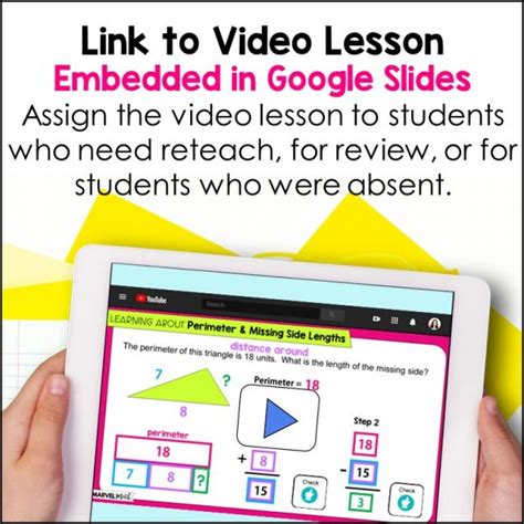 Perimeter Find The Missing Side Length Digital Activities Video