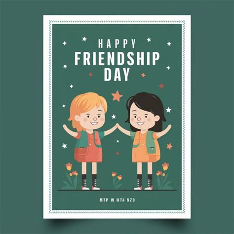 Happy Friendship Day Poster Design Premium Ai Generated Image
