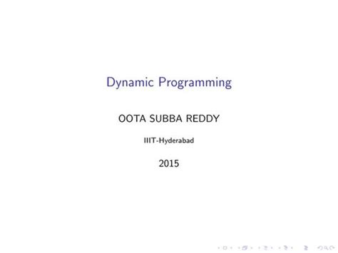 Dynamic Programming Pptx