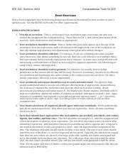 Excel Exercises Design Specifications For Ece Summer Course Hero
