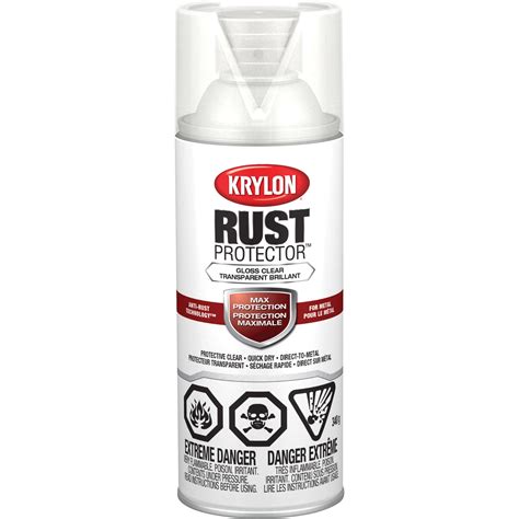 Krylon Industrial 469019008 Rust Protector Rust Preventative Enamel Clear Semi Gloss 12 Oz