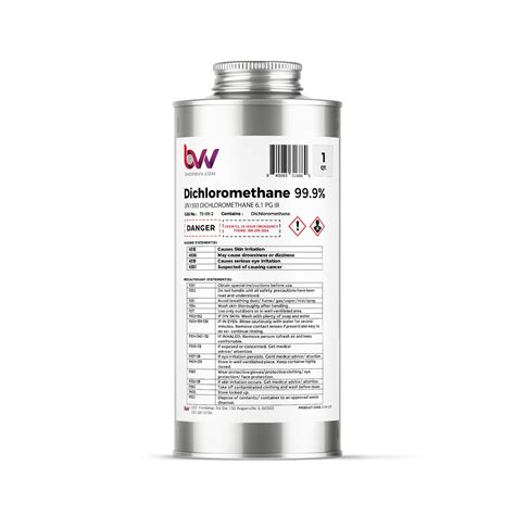 Dichloromethane Methylene Chloride Lab Grade Bvv