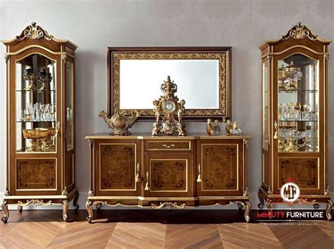 Bufet Tv Dan Lemari Hias Ukir Klasik Teak Wwood Modern MINIUTY FURNITURE