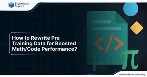 how to rewrite pre training data for boosted math code performance
