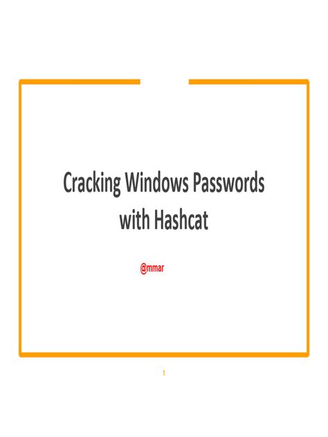Cracking Windows Passwords With Hashcat Pdf Password Computer File