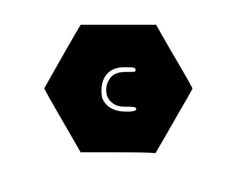 hexagon shape with playful mono c graphic by graphicsbam fonts