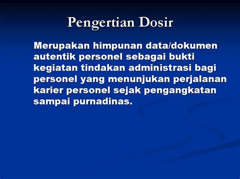 Seksi Dosir Personel