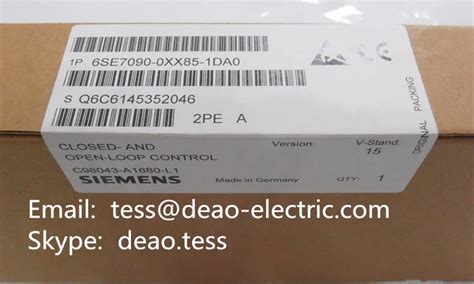 Siemens Inverter 6se7090 0xx85 1da0 Open Loop Control